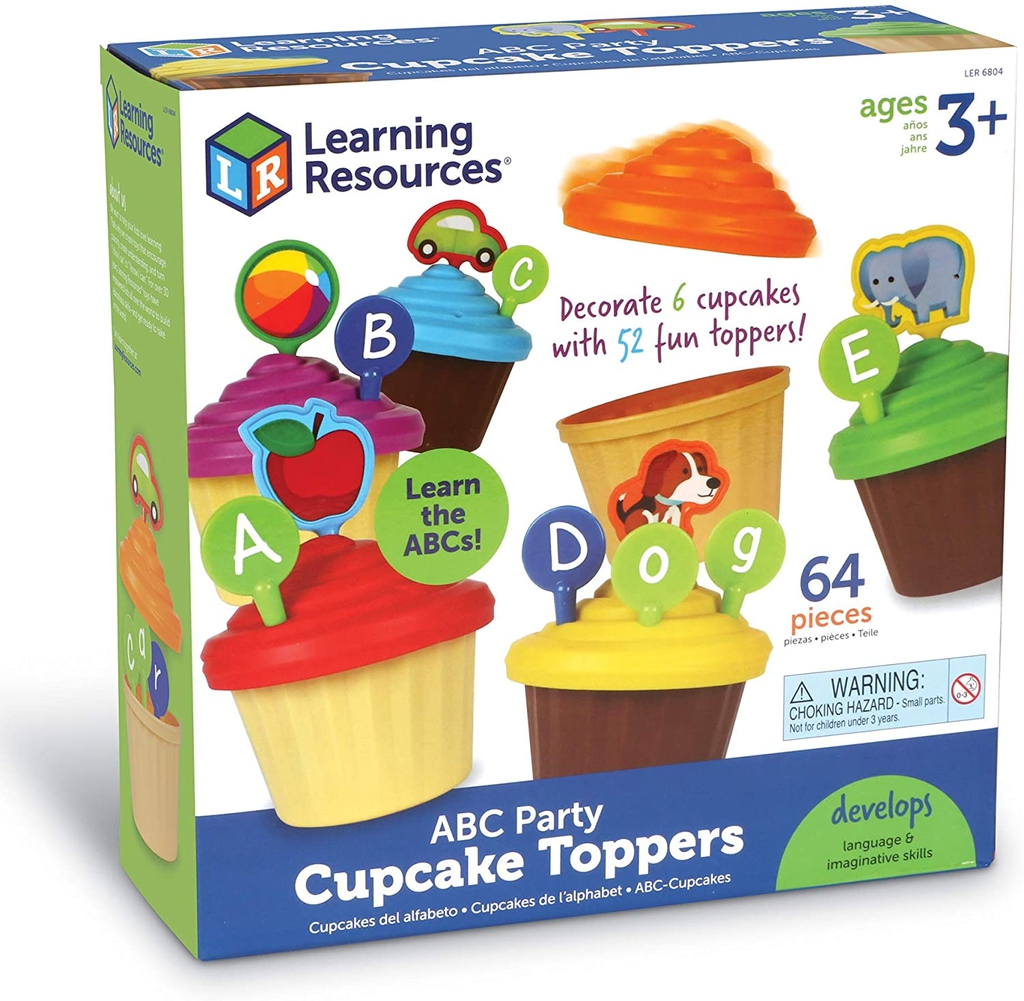 ABC Party cupcake toppers - I Can Toyshop