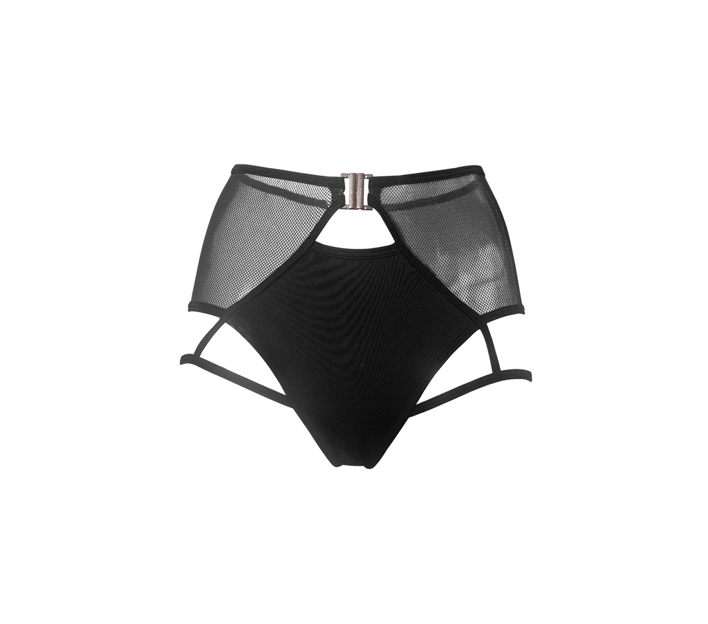 Black high waisted garter bottom - Hamade - Hamade - Hamade