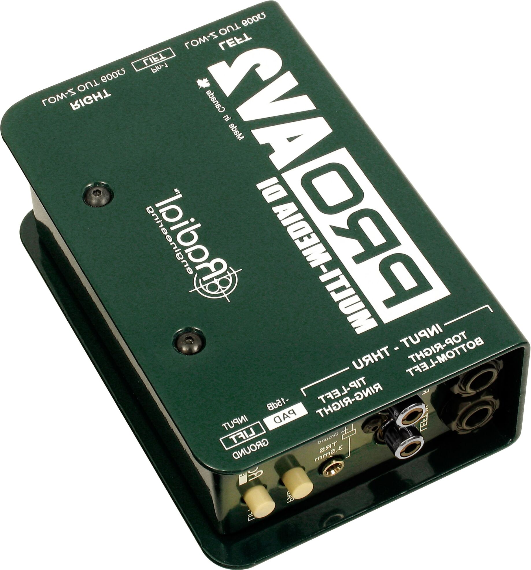 Radial ProAV2 Stereo Passive DI Box 雙聲道被動式直通盒 - Cue Point