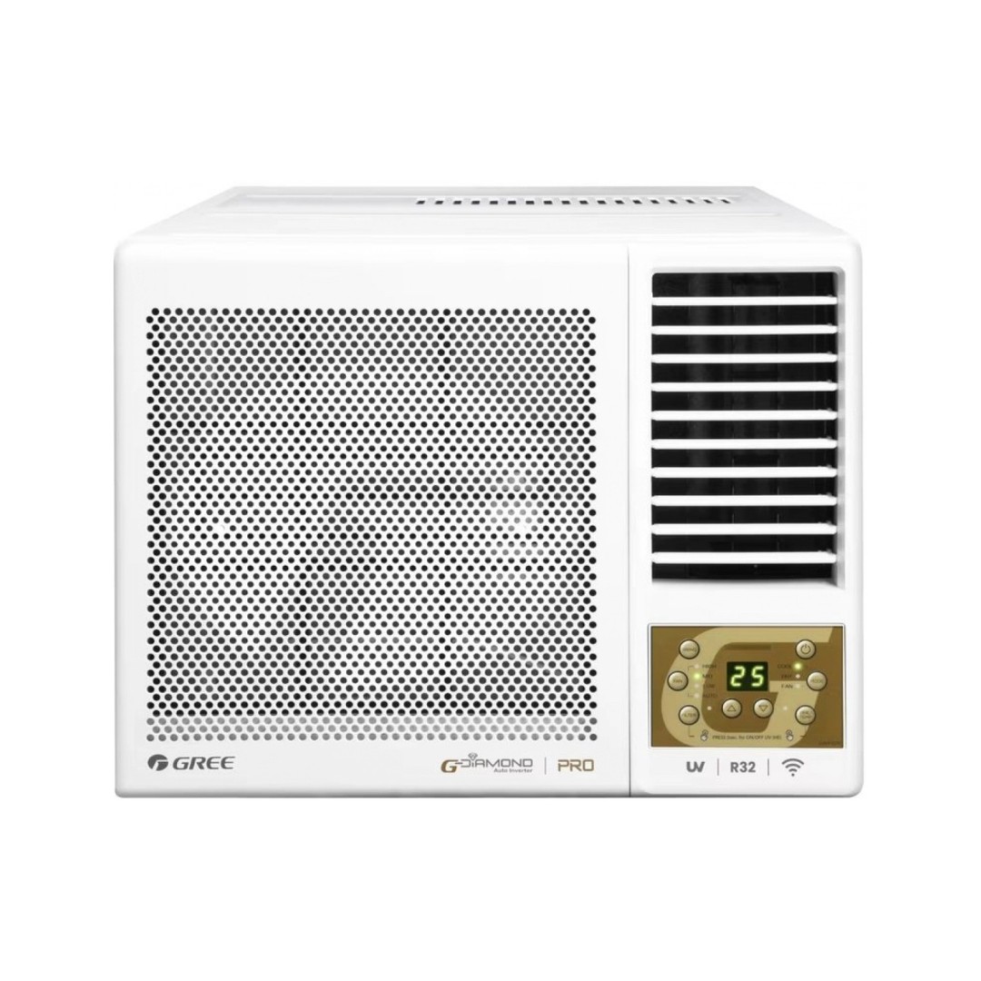 Gree 格力 GWF24P 2.5匹 R32 G-Panel 雙黑鑽 變頻淨冷 窗口式冷氣機 (附遙控) - Smart Glory 晉榮電器