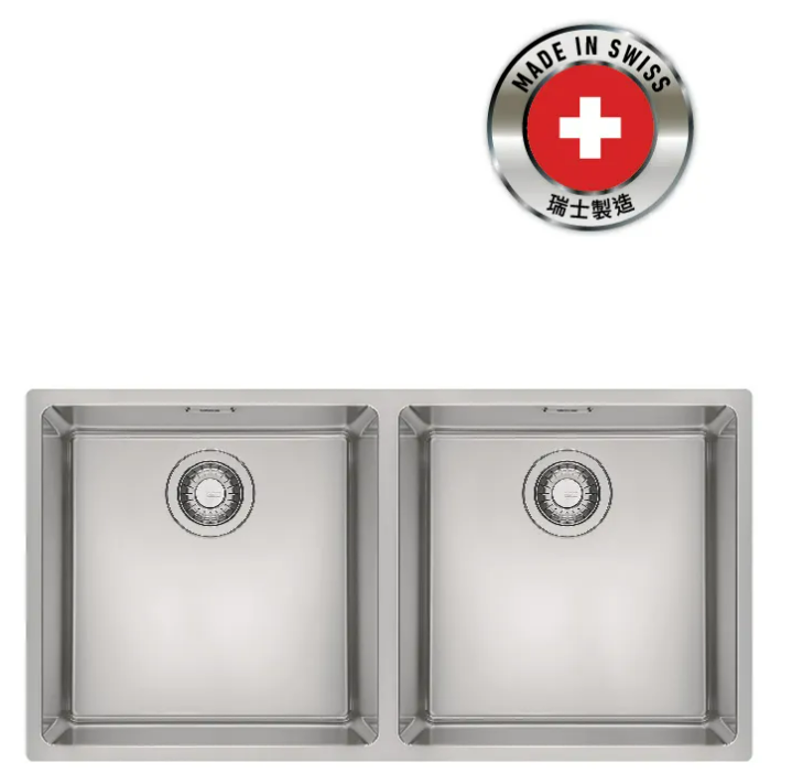 Franke MRX 120-40-40 (122.0531.854) Maris 不銹鋼 檯底 雙星盆 865x440m - SUNEAST ...