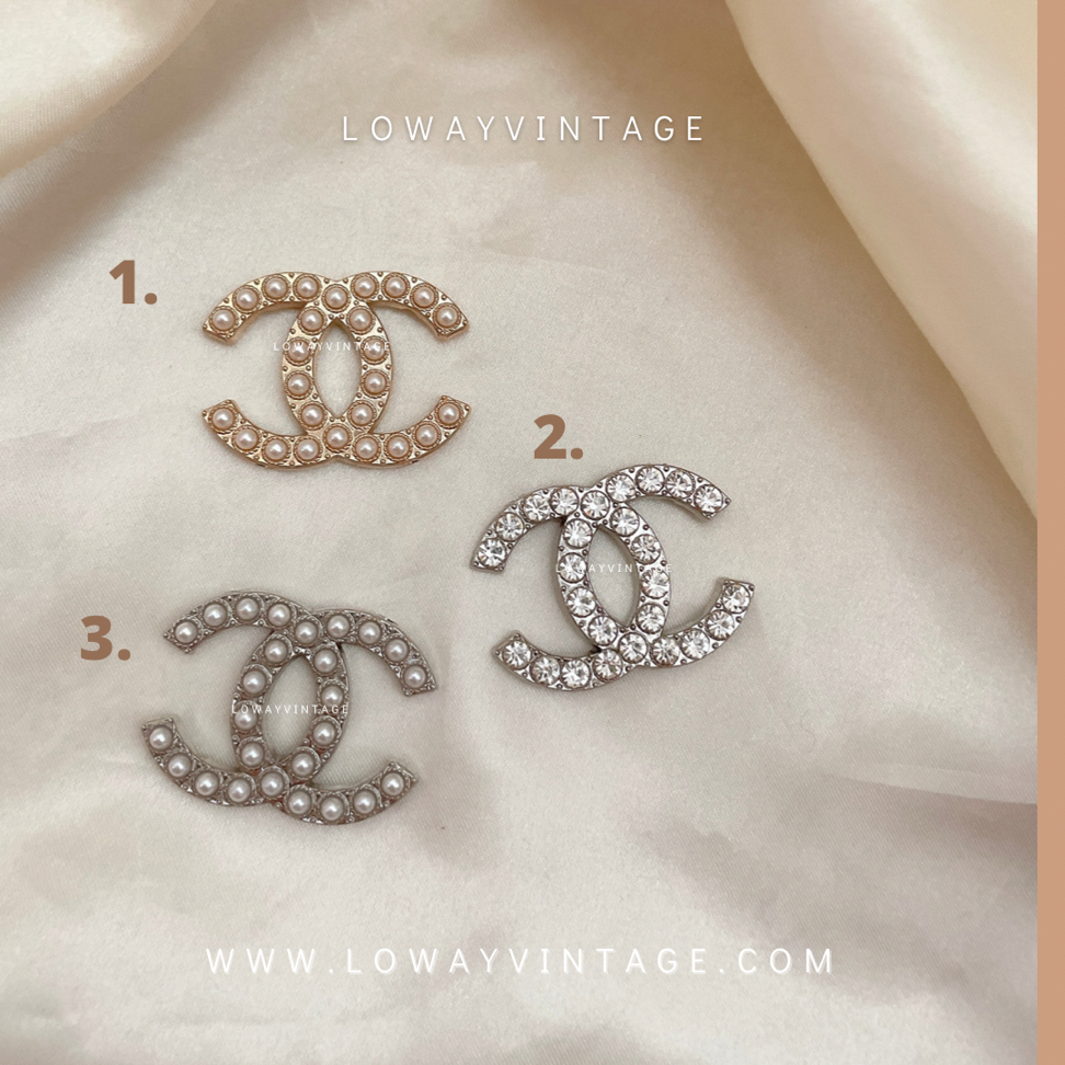 Chanel button repurposed brooch - lowayvintage