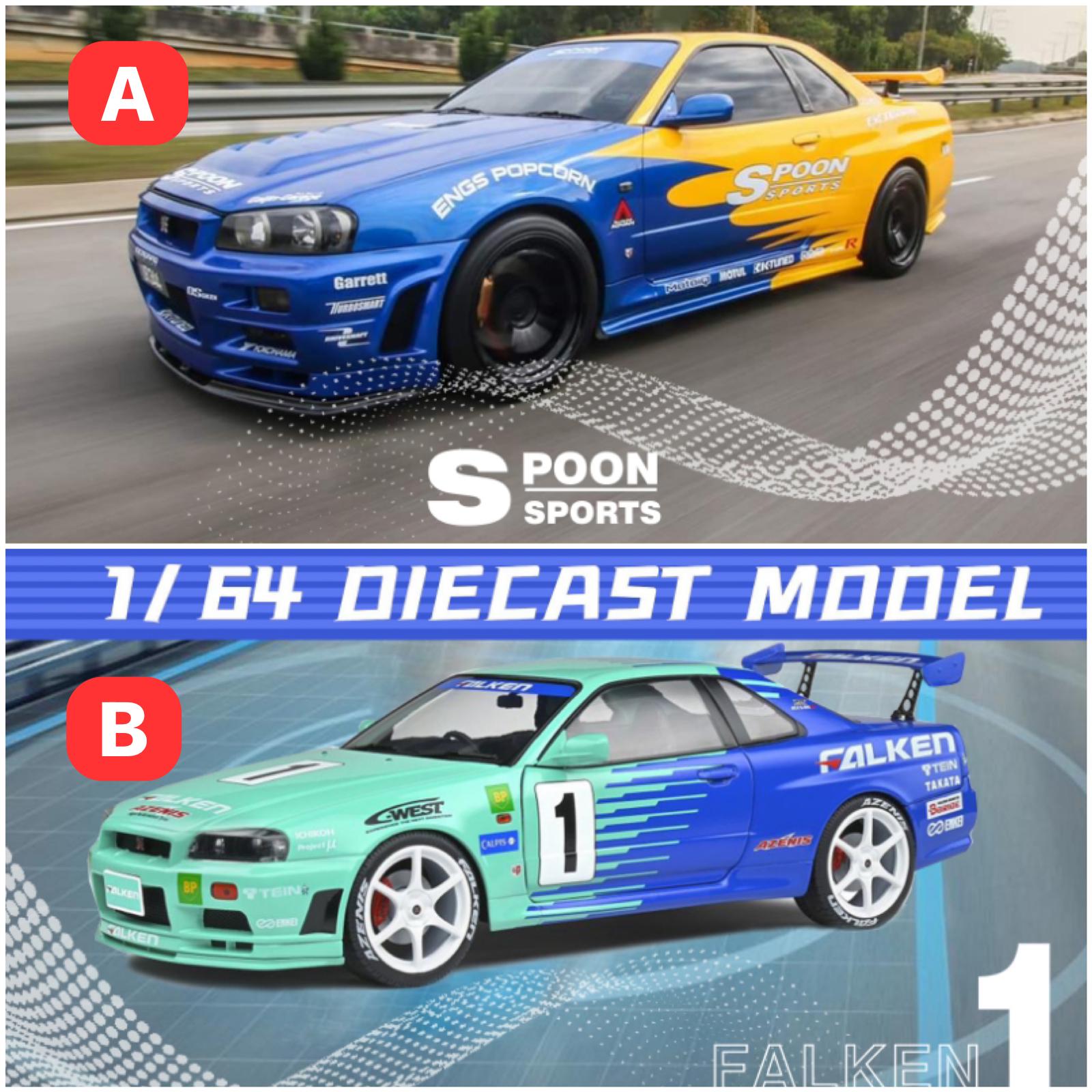 《預訂 Pre-order 》Fast Speed FS 1:64合金模型！Skyline R34 GTR Spoon F - JackFat ...