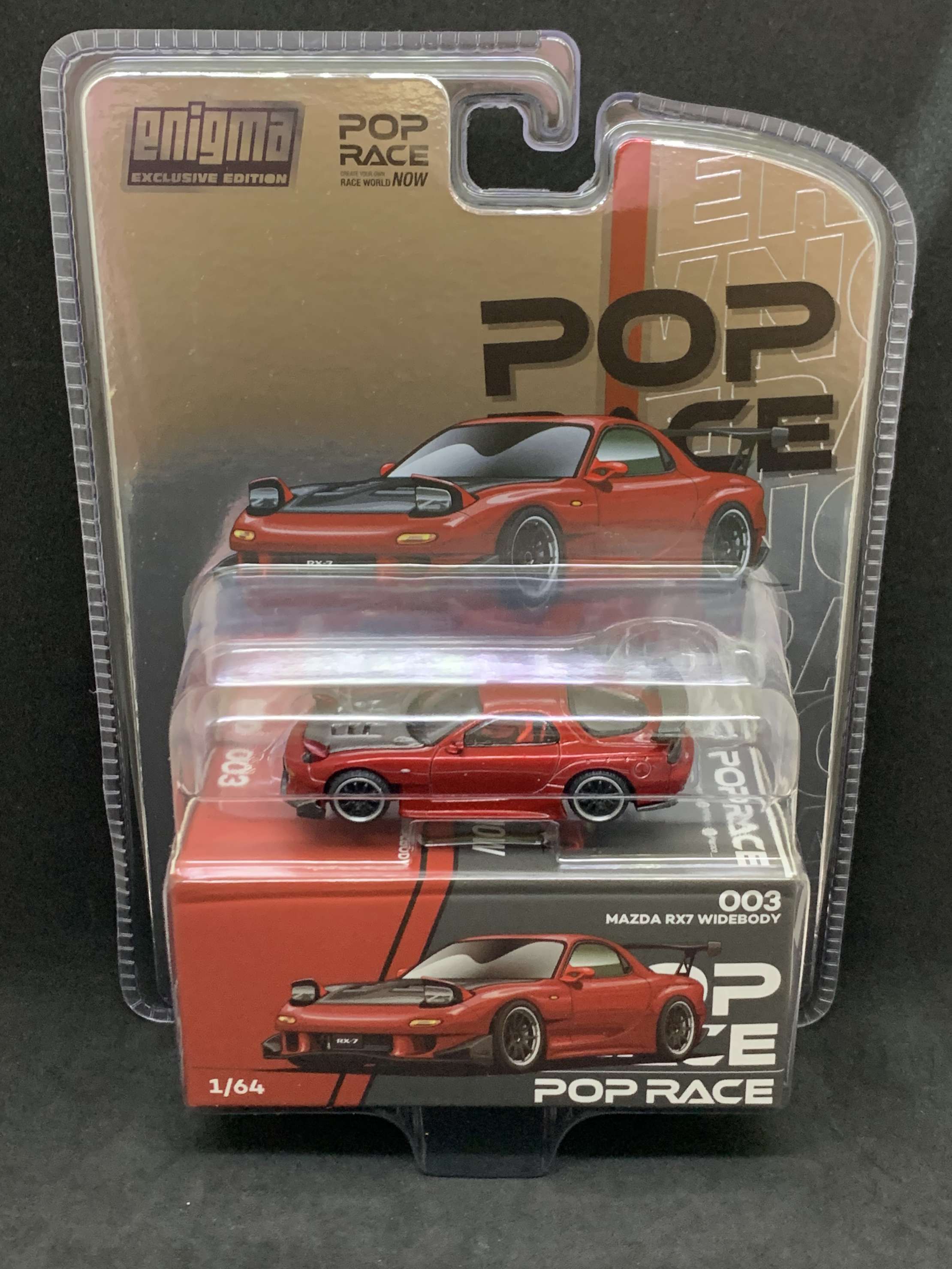 POPRACE 1/64 PRE003 Mazda RX7 widebody POP RACE - JackFat Toys