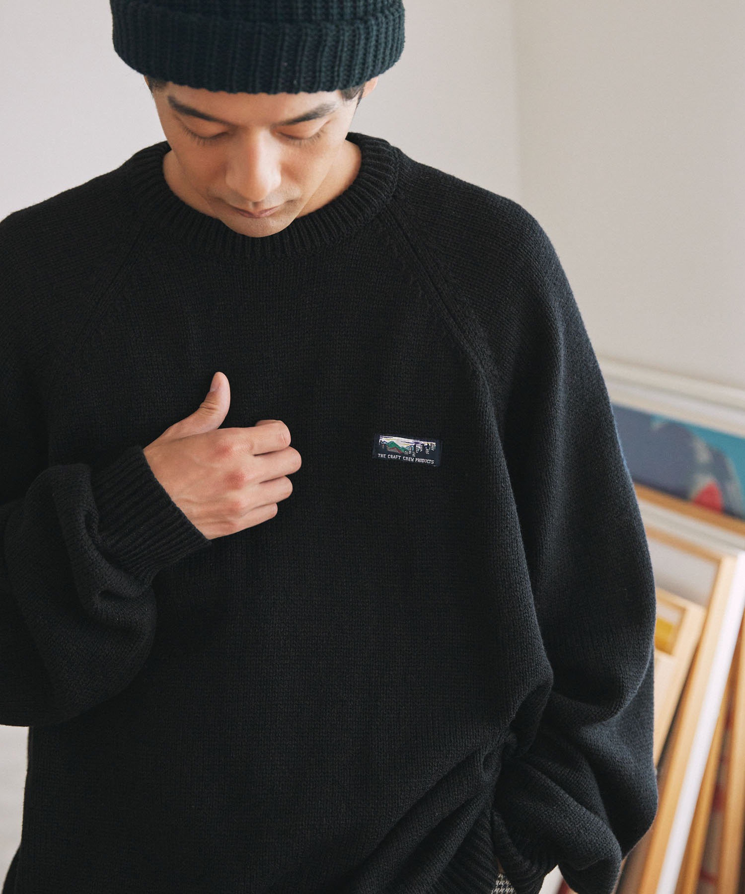 日版THE CRAFT CREW PRODUCTS Raglan Sleeve Knit Top - lovehoneybeebee