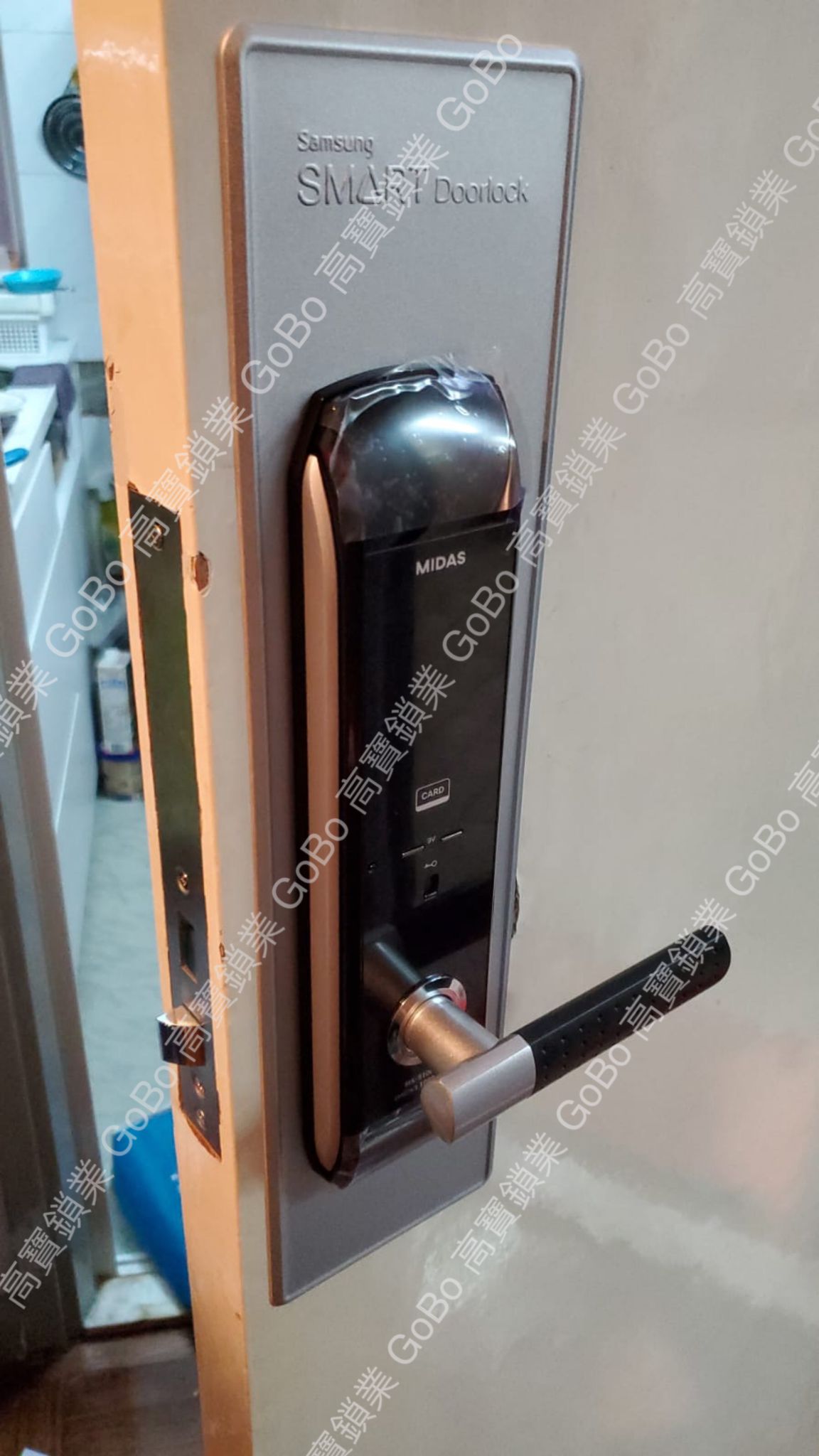 特別遮件配件 上環 安榮大廈 裝電子鎖 Midas MS-5100 黑銀色