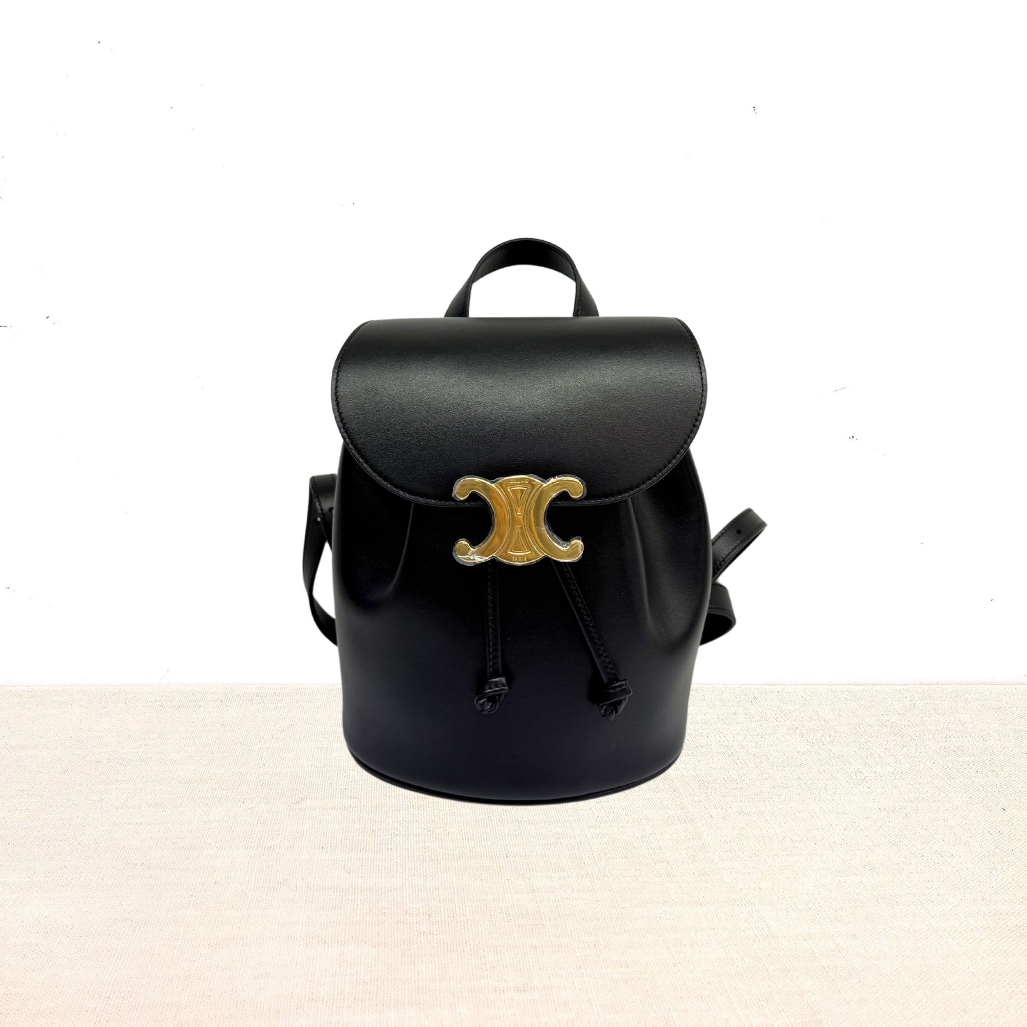 [ Pre-owned ] Celine backpack bonnie - black ghw - sozoluxury