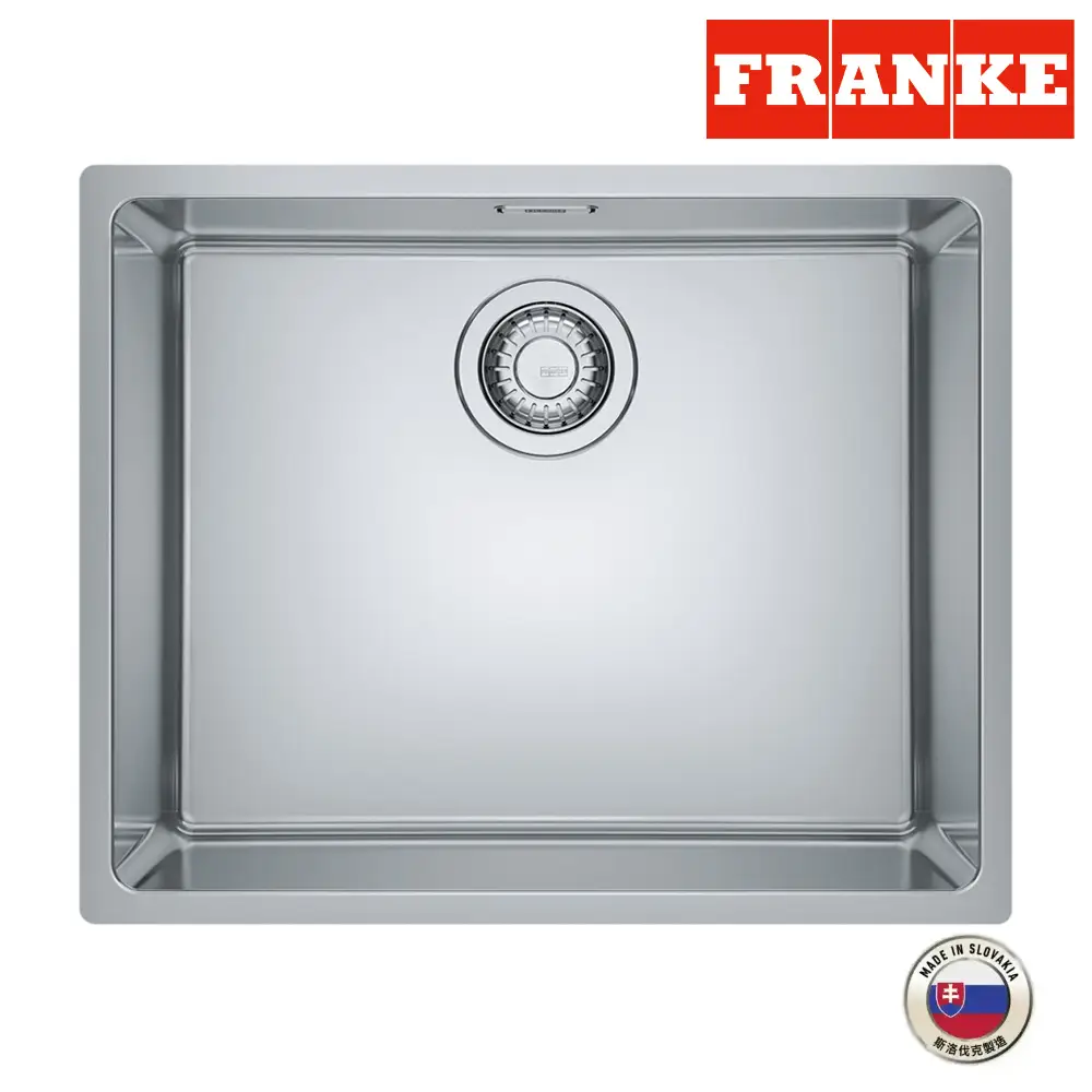 FRANKE Felix FEX 110-50 不銹鋼 檯底 單星盆 540x440mm 銀色 - SUNEAST - 日東 五金潔具有限公司
